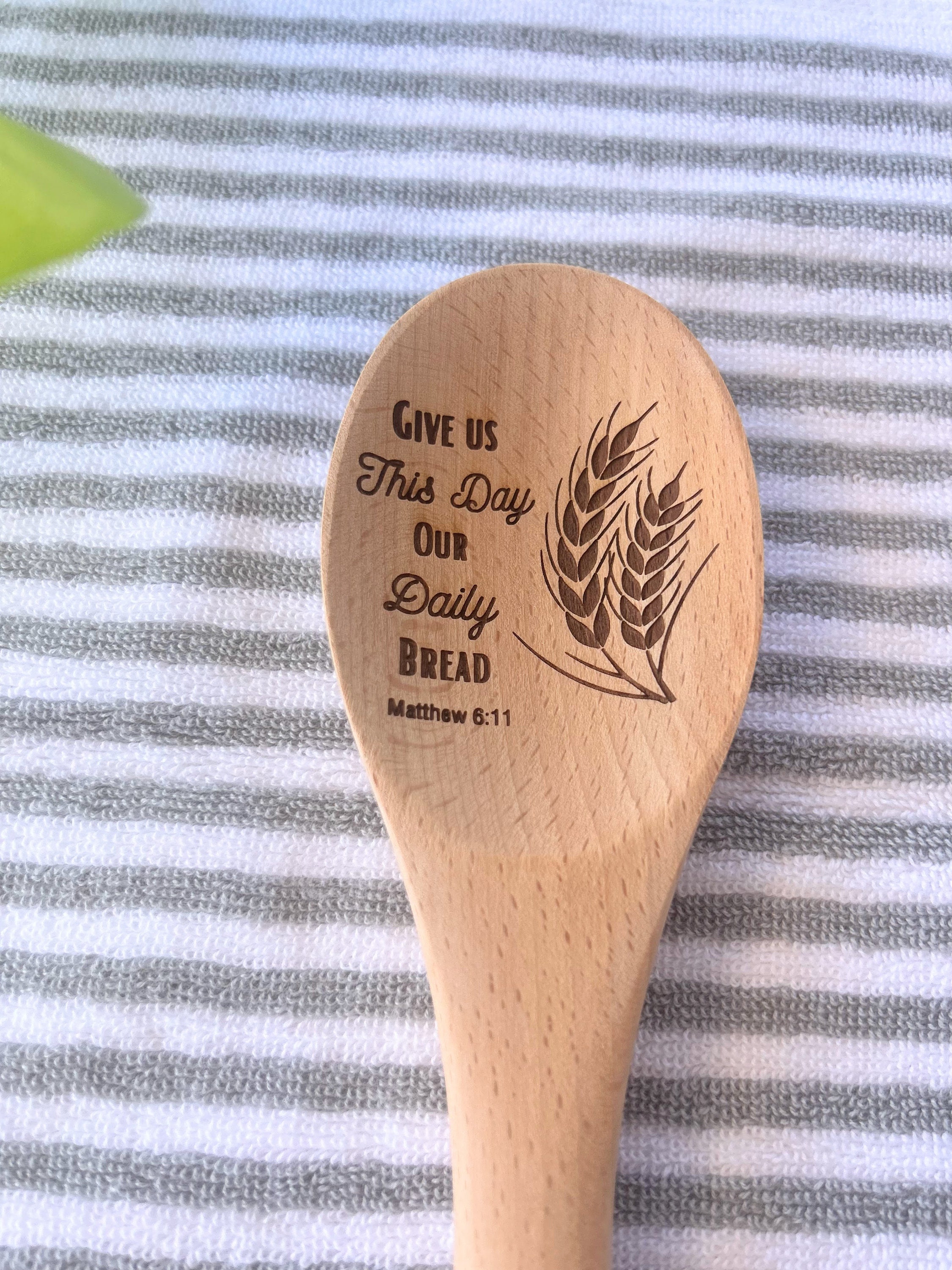 Custom Engraved Wooden Spoon Rounded Bridal Shower Gift/kitchen Spoon ...