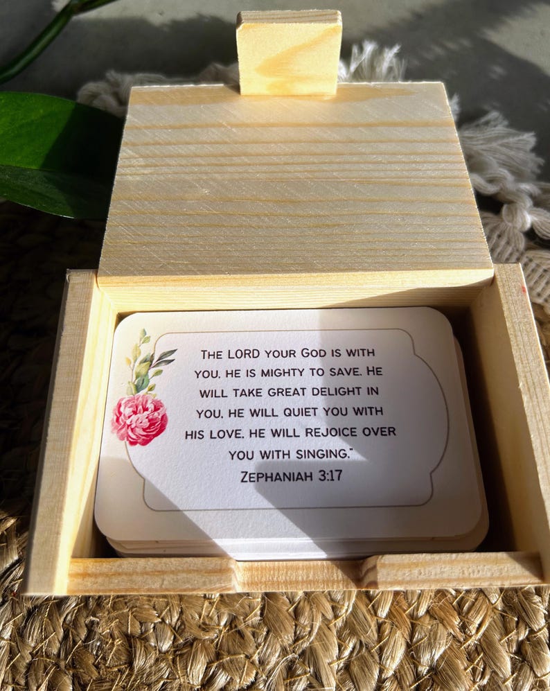 Bible Verses Wooden Box /50/80/100 Bible Verse Encouraging Bible Verse ...