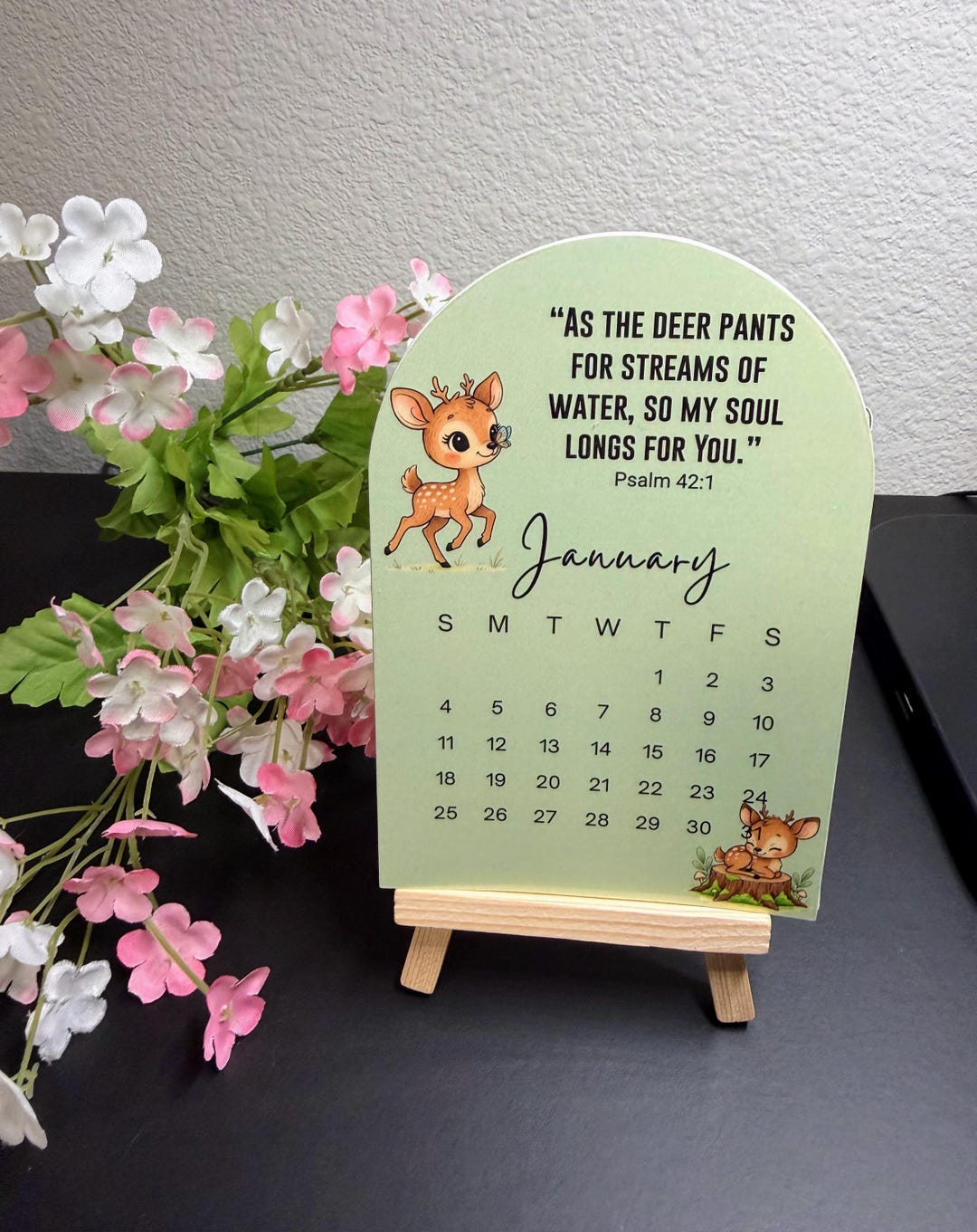 2026 Scripture Verse Calendar/desktop Scripture Calendar/woodland ...
