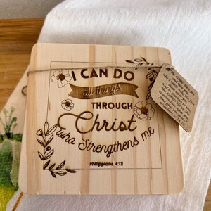 Wood Bible Verse Coasters - Set of 4/mother's Day Coasters/christmas ...
