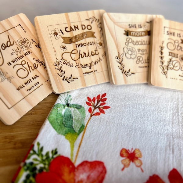 Bible Verse Coasters - Etsy