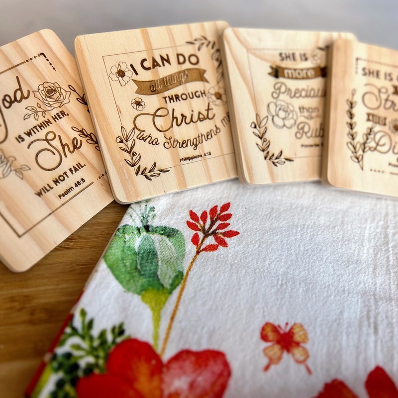 Bible Verse Coasters - Etsy
