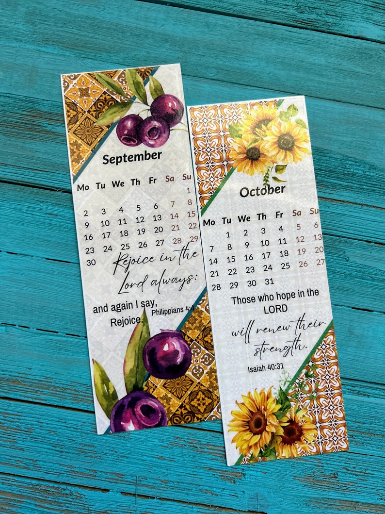 2024 Bookmark/2024 Calendar Bookmark/new Year 2024 Scripture - Etsy