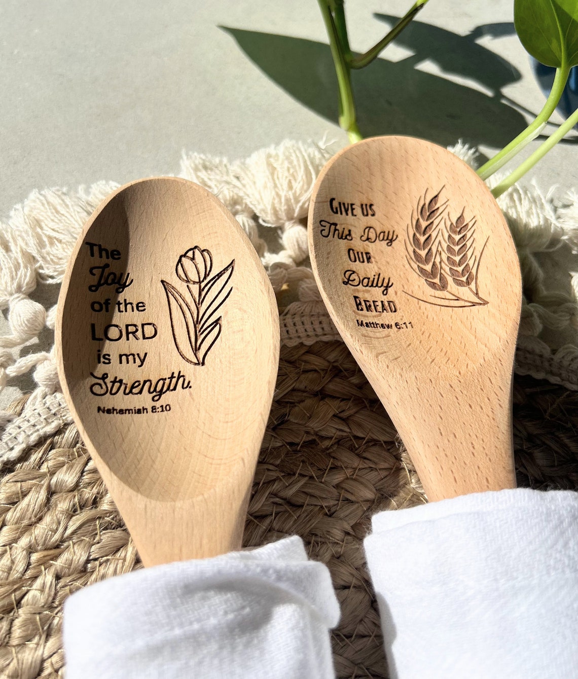 Bible Verse Engraved Spoons/personalized Wooden Spoons/funny Kitchen ...
