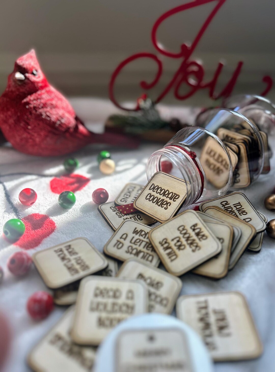 Christmas Activity Tokens for Family/wooden Christmas Kids Bucket List ...