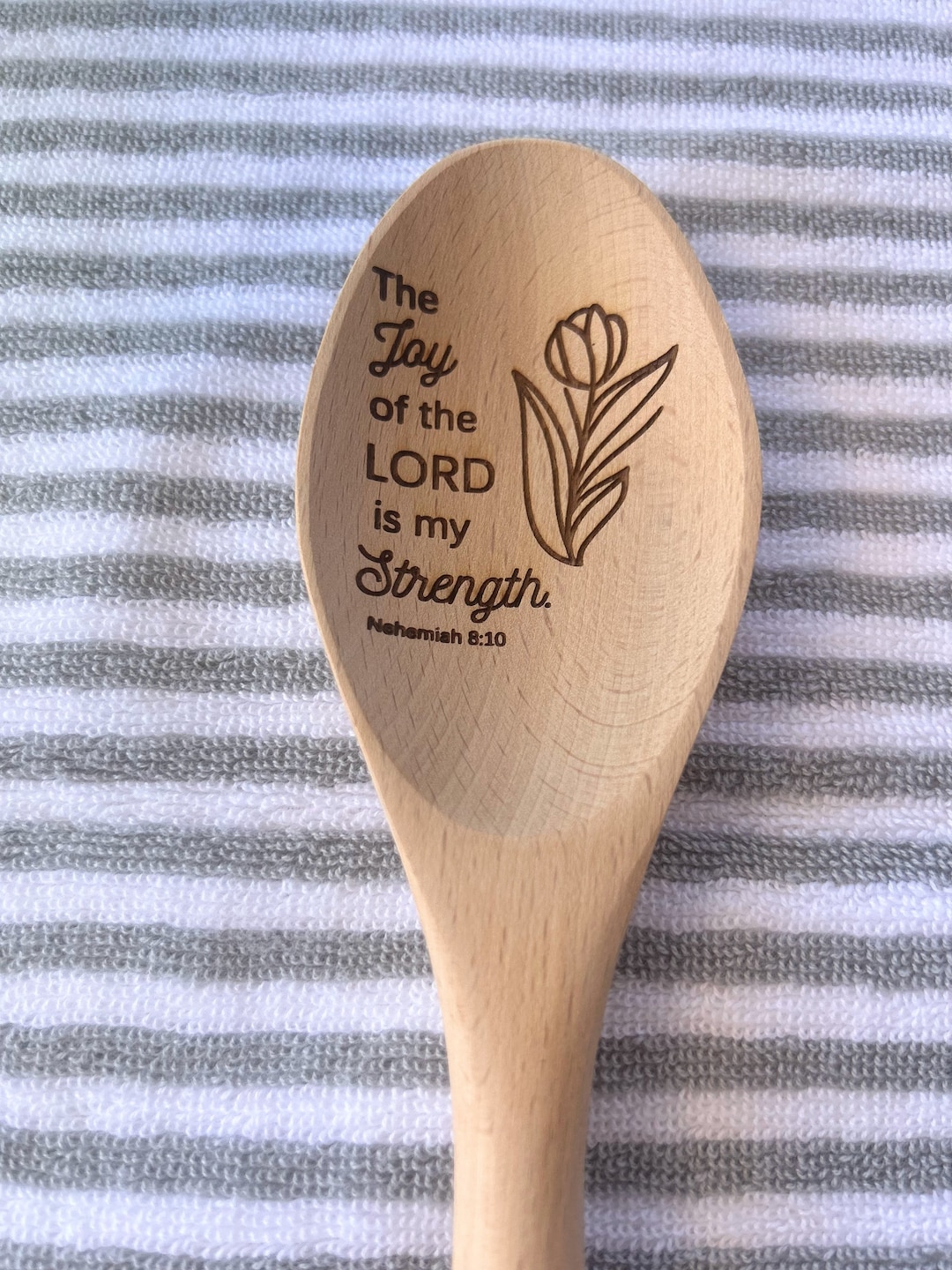 Bible Verse Engraved Spoons/personalized Wooden Spoons/funny Kitchen ...