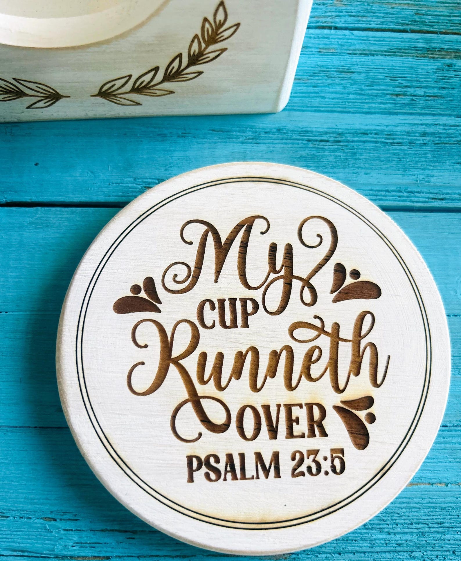 Wood Bible Verse Coasters - Set of 5/bible Verse Coasters/engraved ...