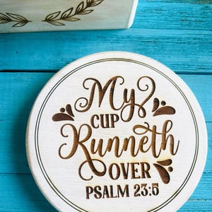Wood Bible Verse Coasters - Set of 5/bible Verse Coasters/engraved ...