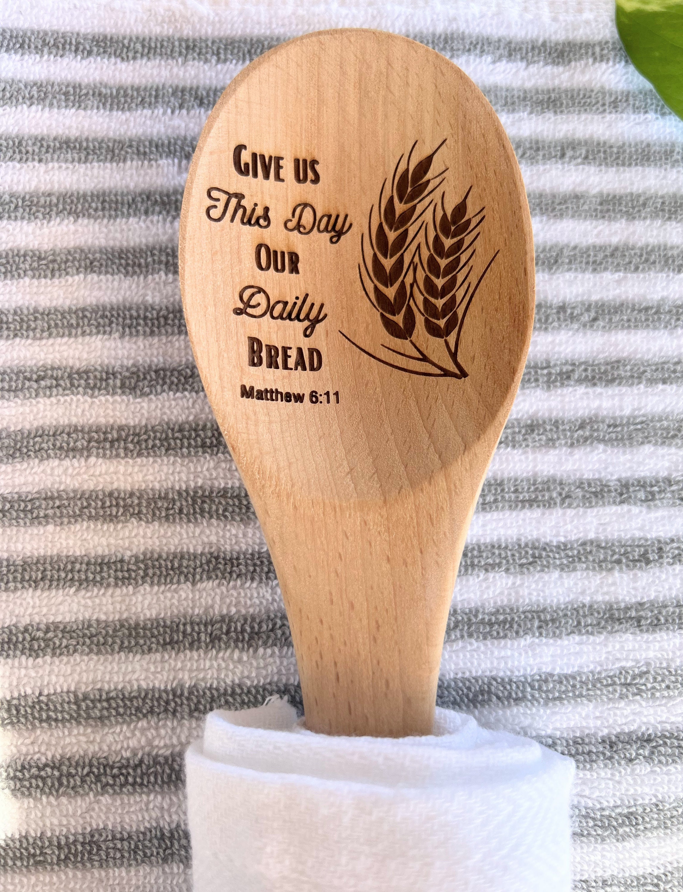 Custom Engraved Wooden Spoon Rounded Bridal Shower Gift/kitchen Spoon ...