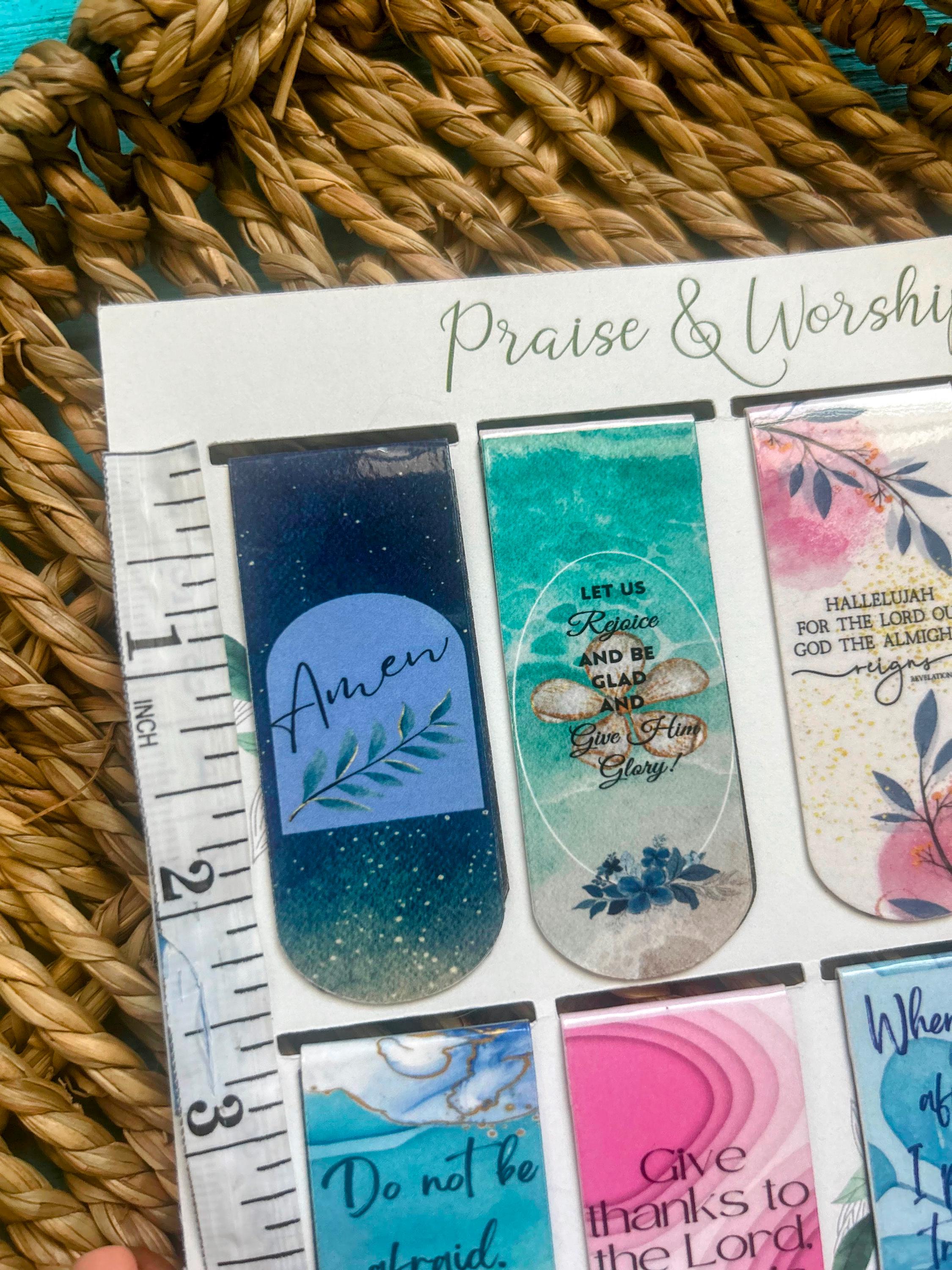 Praise & Worship Bible Magnet Set/bible Verse Magnetic Bookmark ...