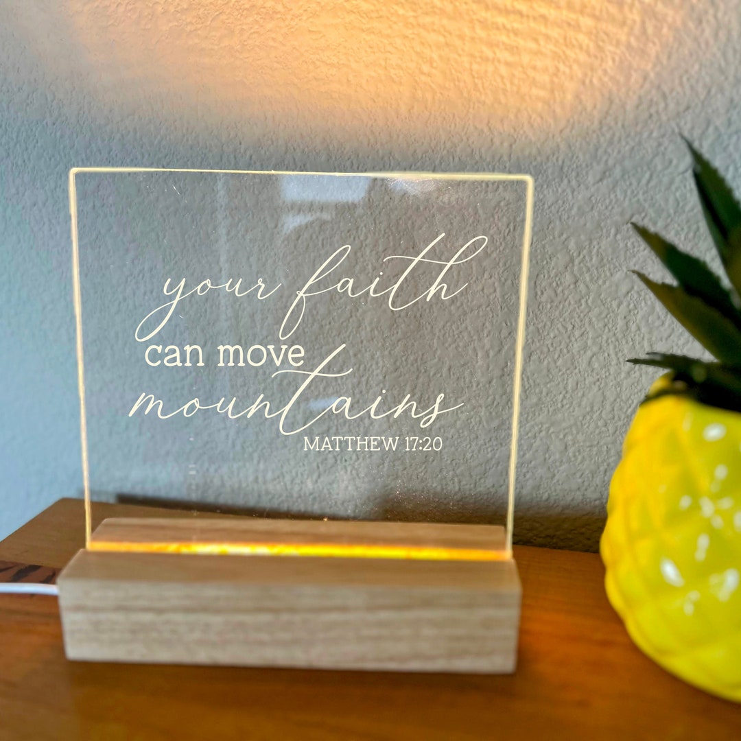 LED Night Light Bible Verse/night Light With Usb Port/led Custom Text ...