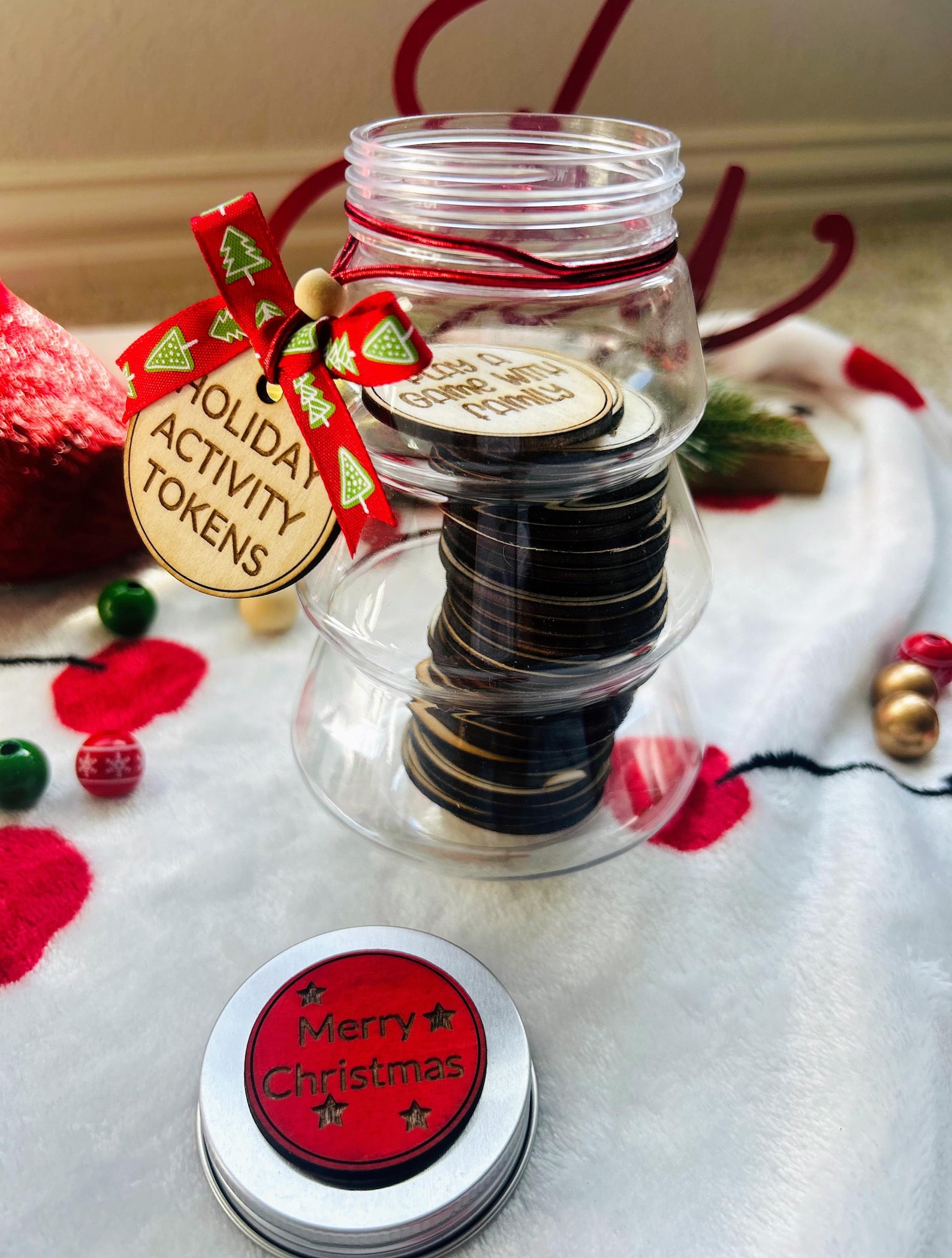 Christmas Activity Tokens for Family/wooden Christmas Kids Bucket List ...