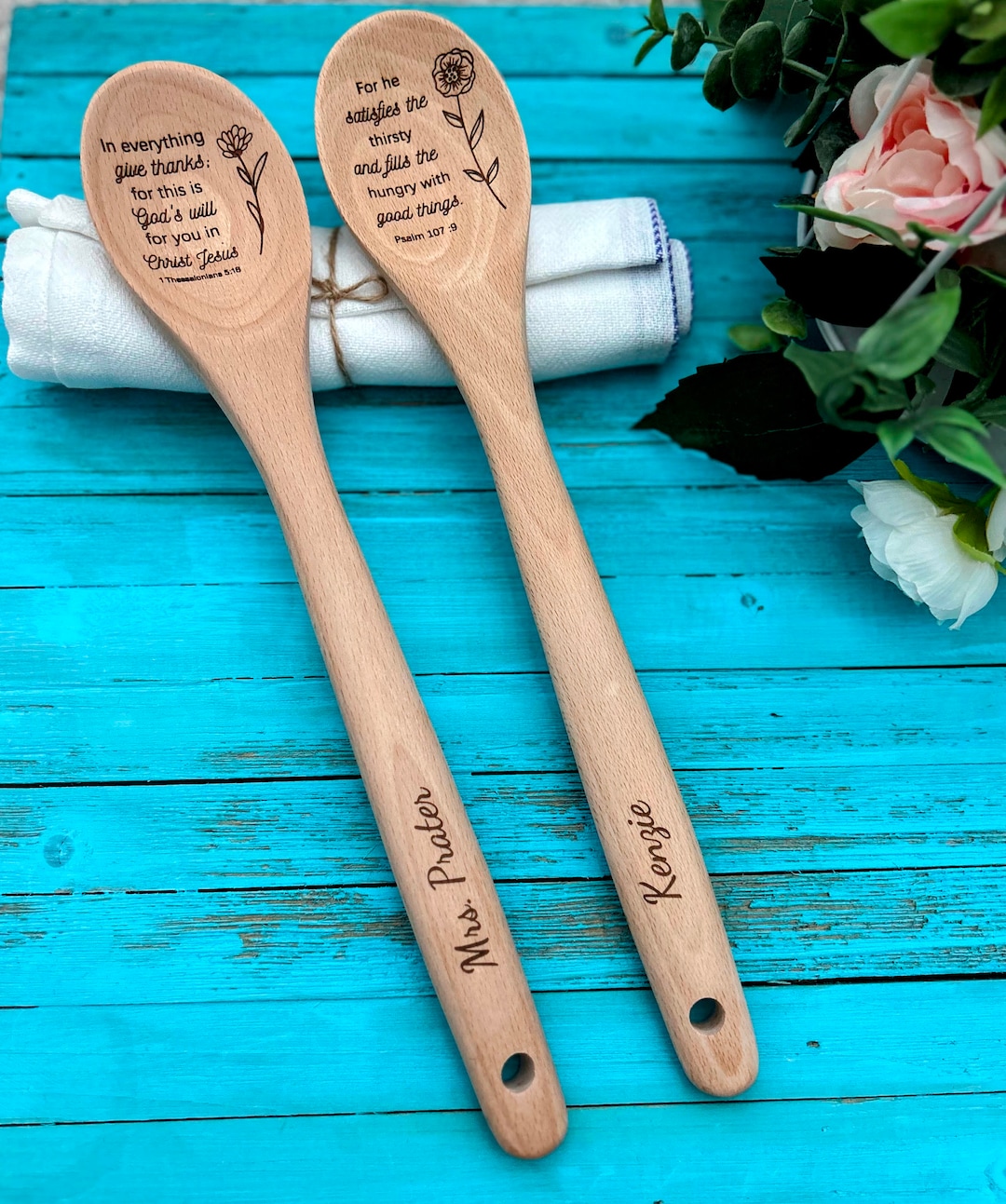 Personalized Bible Verse Engraved Spoons/personalized Wooden Spoons ...