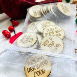 Christmas Activity Tokens for Family/wooden Christmas Kids Bucket List ...