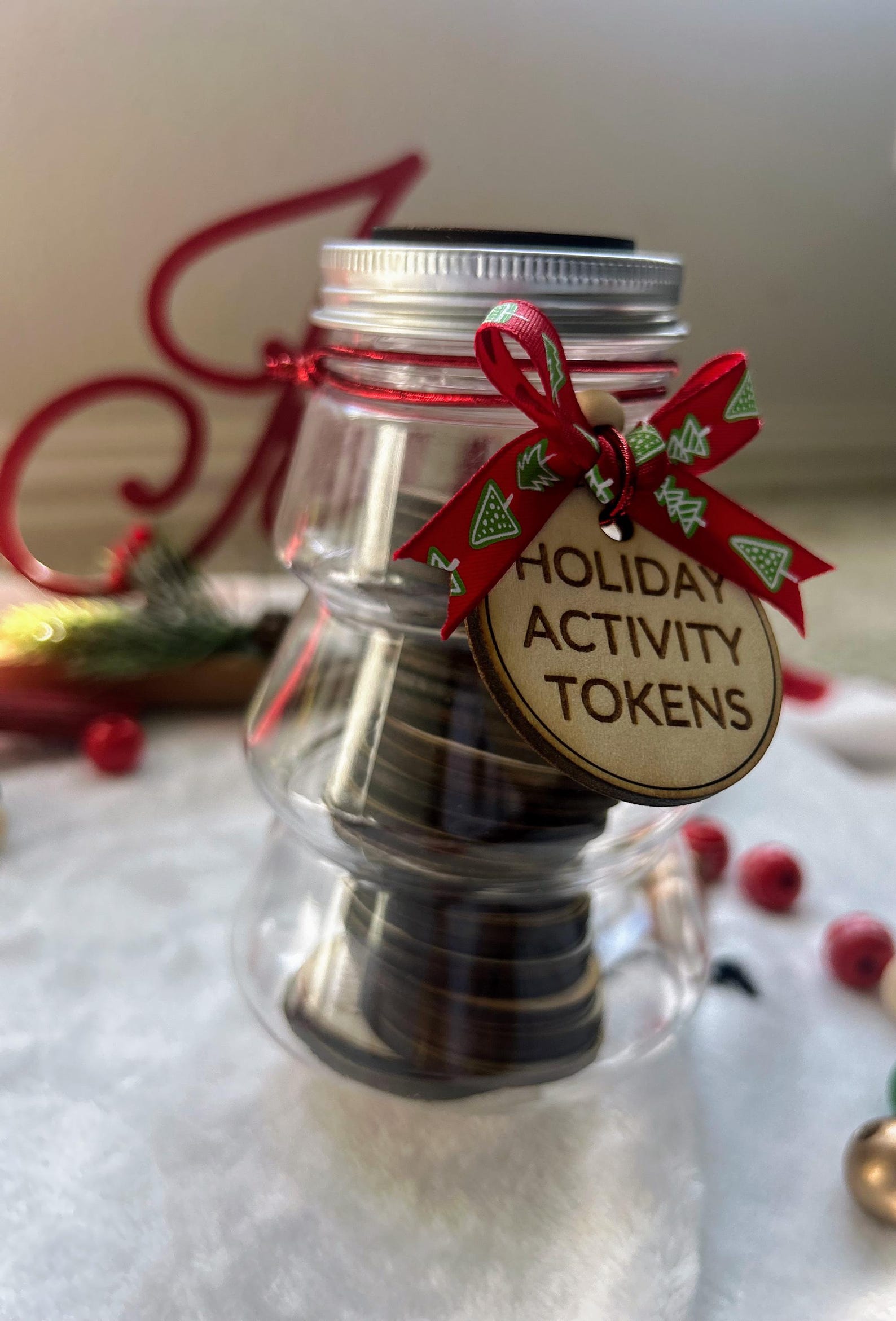 Christmas Activity Tokens for Family/wooden Christmas Kids Bucket List ...