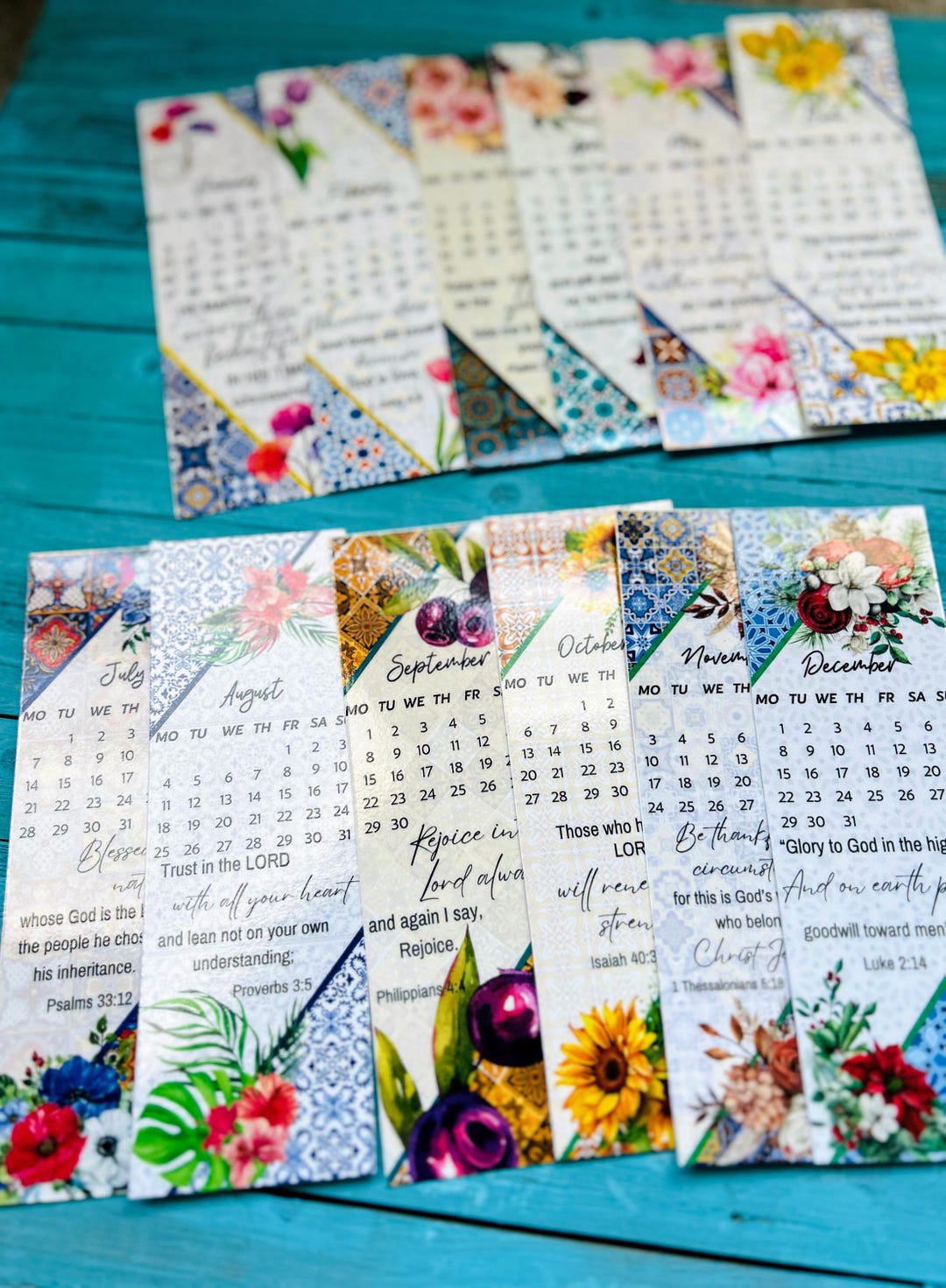 2025 Calendar Bookmark/2025 Calendar Bookmark/new Year 2025 Scripture ...