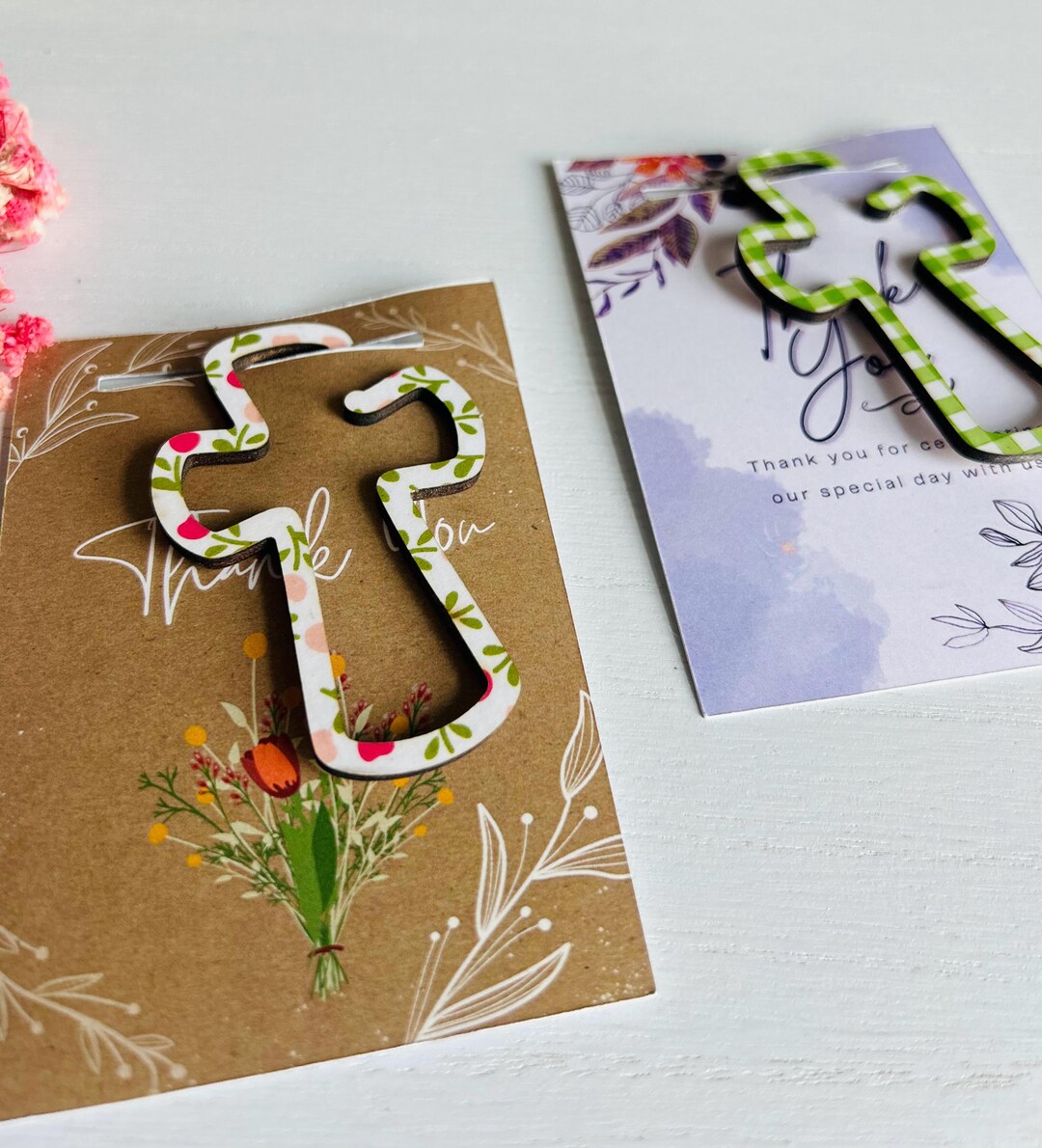 Unique Rounded Cross Shaped Bookmark Gift/thank You Favor Bookmark ...