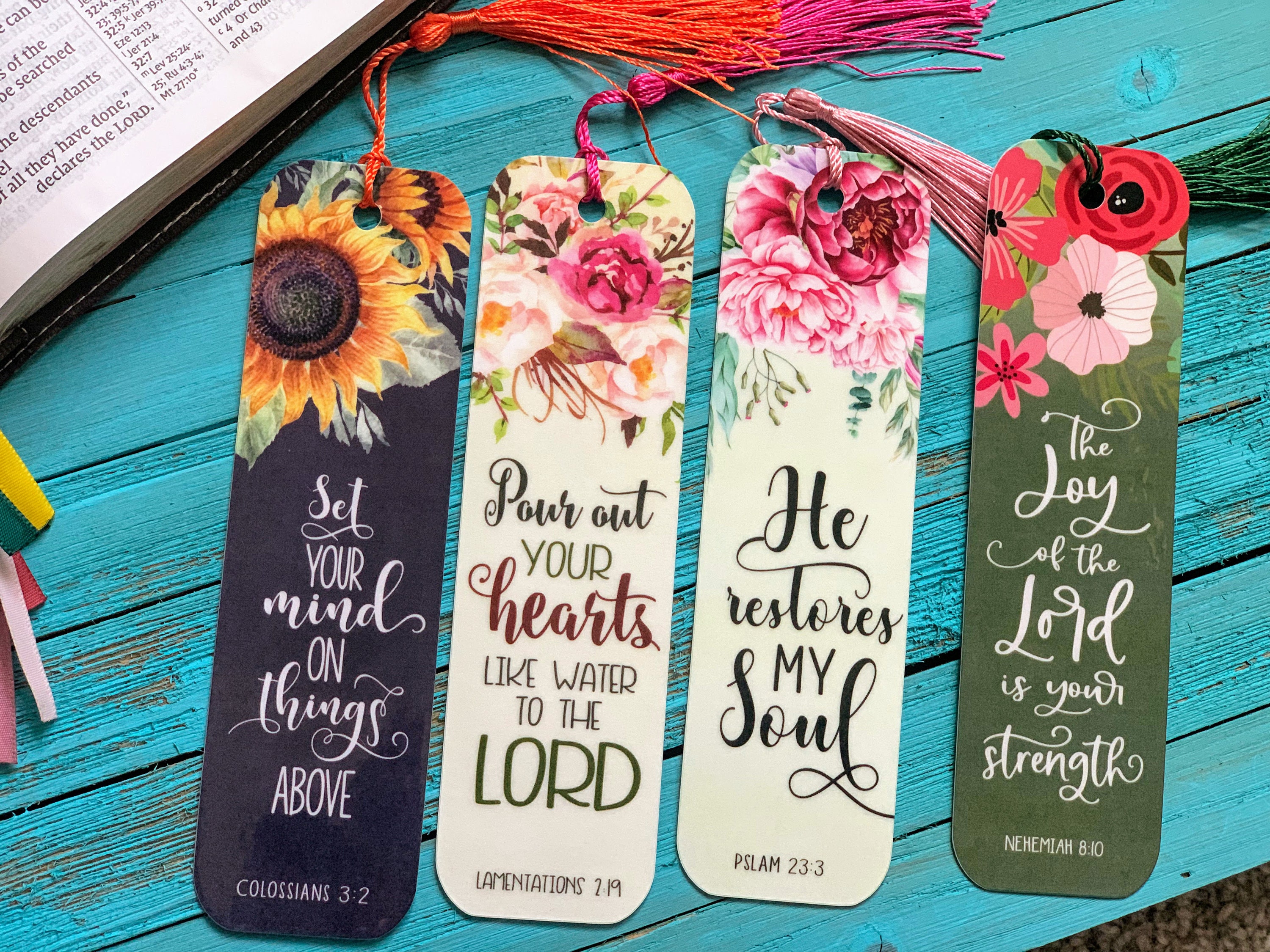 Bible Bookmark/christian Bookmark/bookmarks for Teen Bible Readers ...