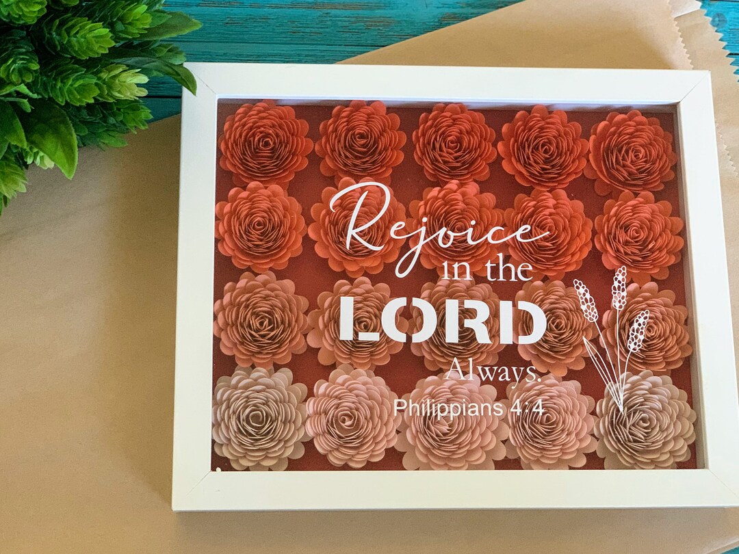 Rejoice in the Lord Always Gift/philippians 4:4 Shadow Box/shadow Box ...