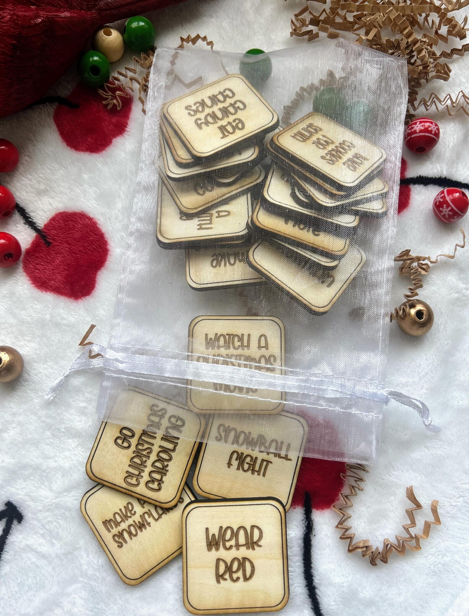 Christmas Activity Tokens for Family/wooden Christmas Kids Bucket List ...