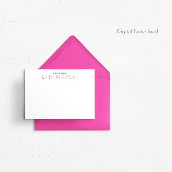 Printable Note Card - Etsy