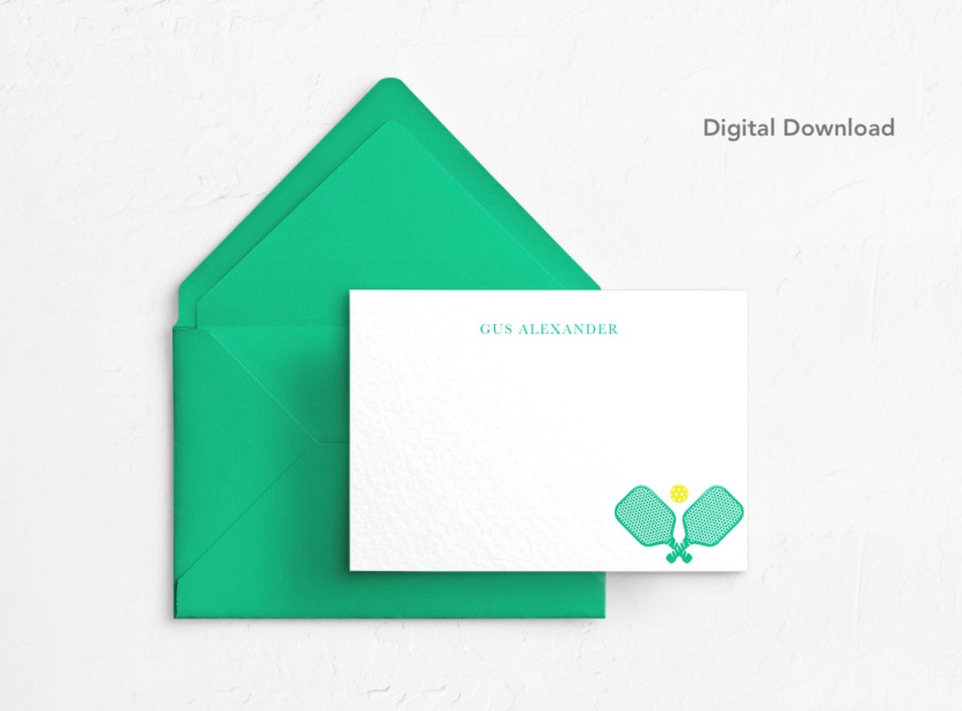 EDITABLE Pickle Ball Note Card, Digital Download, Printable, 4x6 ...