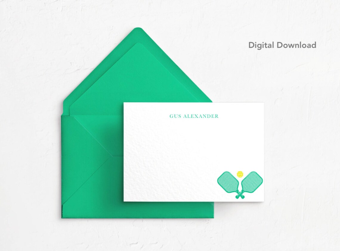 EDITABLE Pickle Ball Note Card, Digital Download, Printable, 4x6 ...