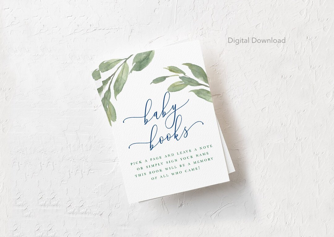 Editable Baby Shower Book Sign Template, Digital Download, Printable ...