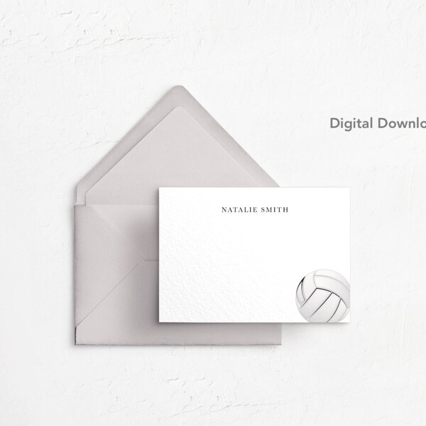 Volleyball Thank You Card Printable - Etsy