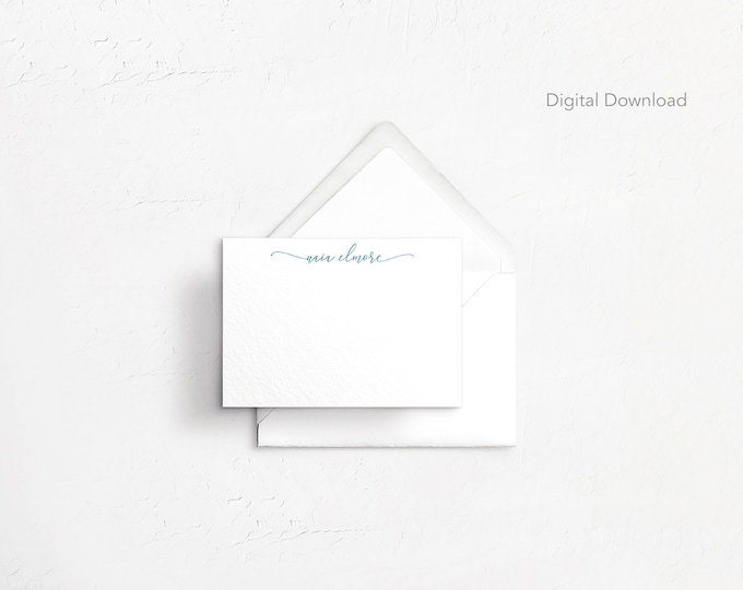 EDITABLE, Personalized Thank You Card, Name, Script, Digital Download ...