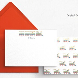 EDITABLE Train Note Card, Digital Download, Printable, Personalized ...