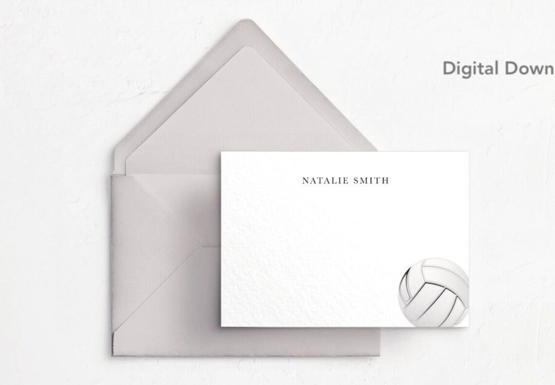 EDITABLE Volleyball Note Card, Digital Download, Printable, 4x6 ...
