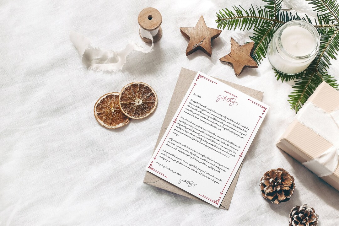 Editable Baby's 1st Christmas Letter From Santa Claus Template, Digital ...
