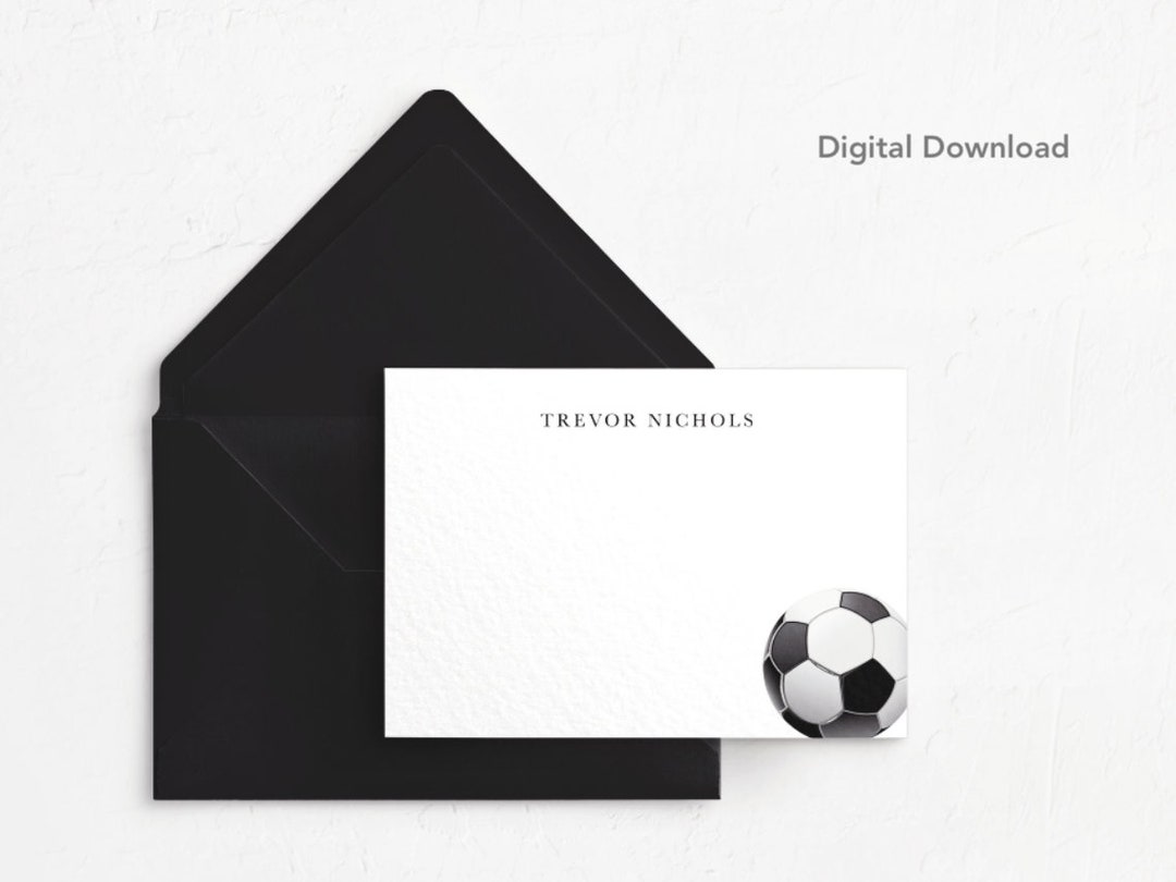 EDITABLE Soccer Note Card, Digital Download, Printable, 4x6 ...
