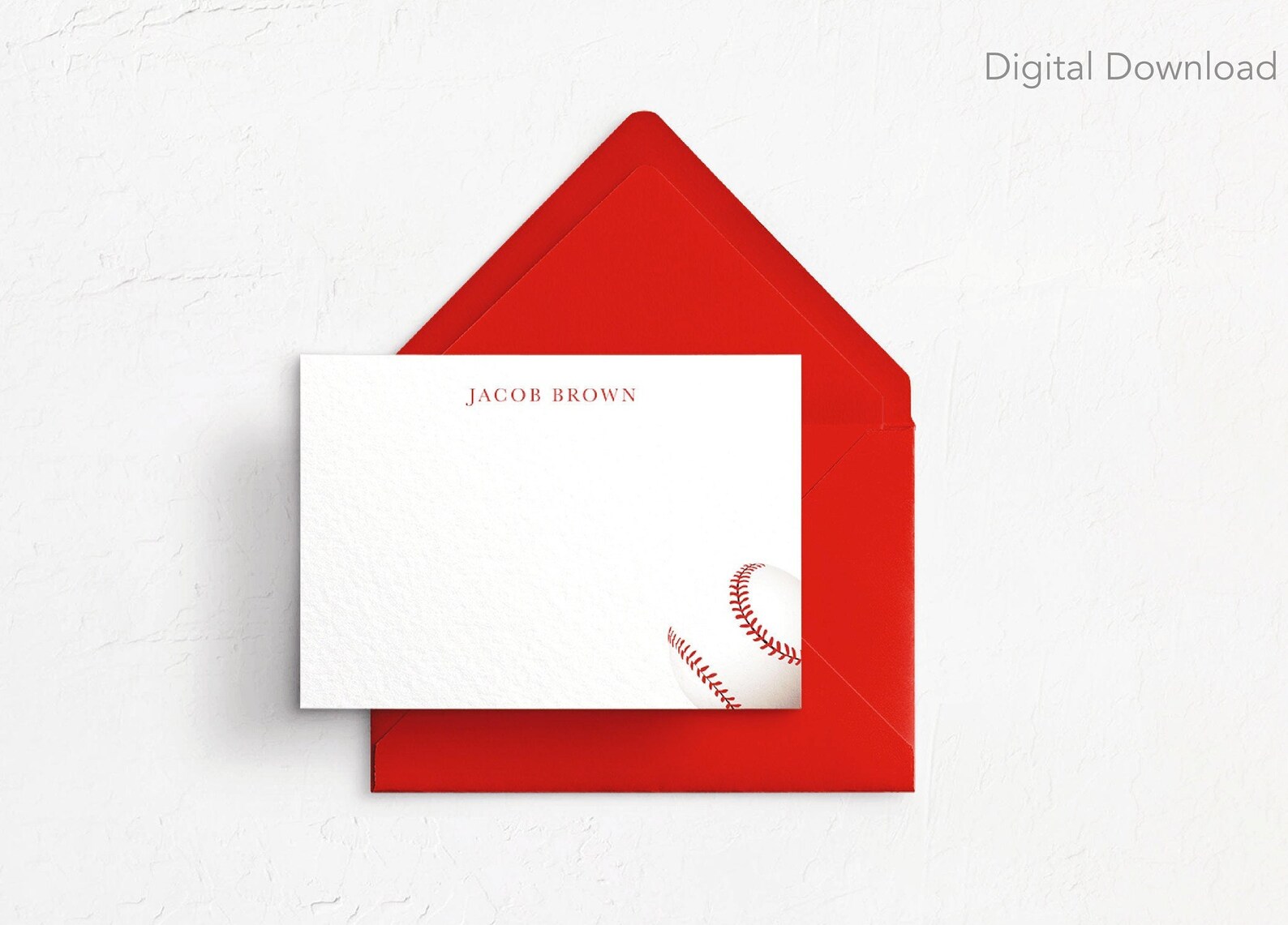 EDITABLE Baseball Note Card, Thank You, Download, Printable, 6x4 ...