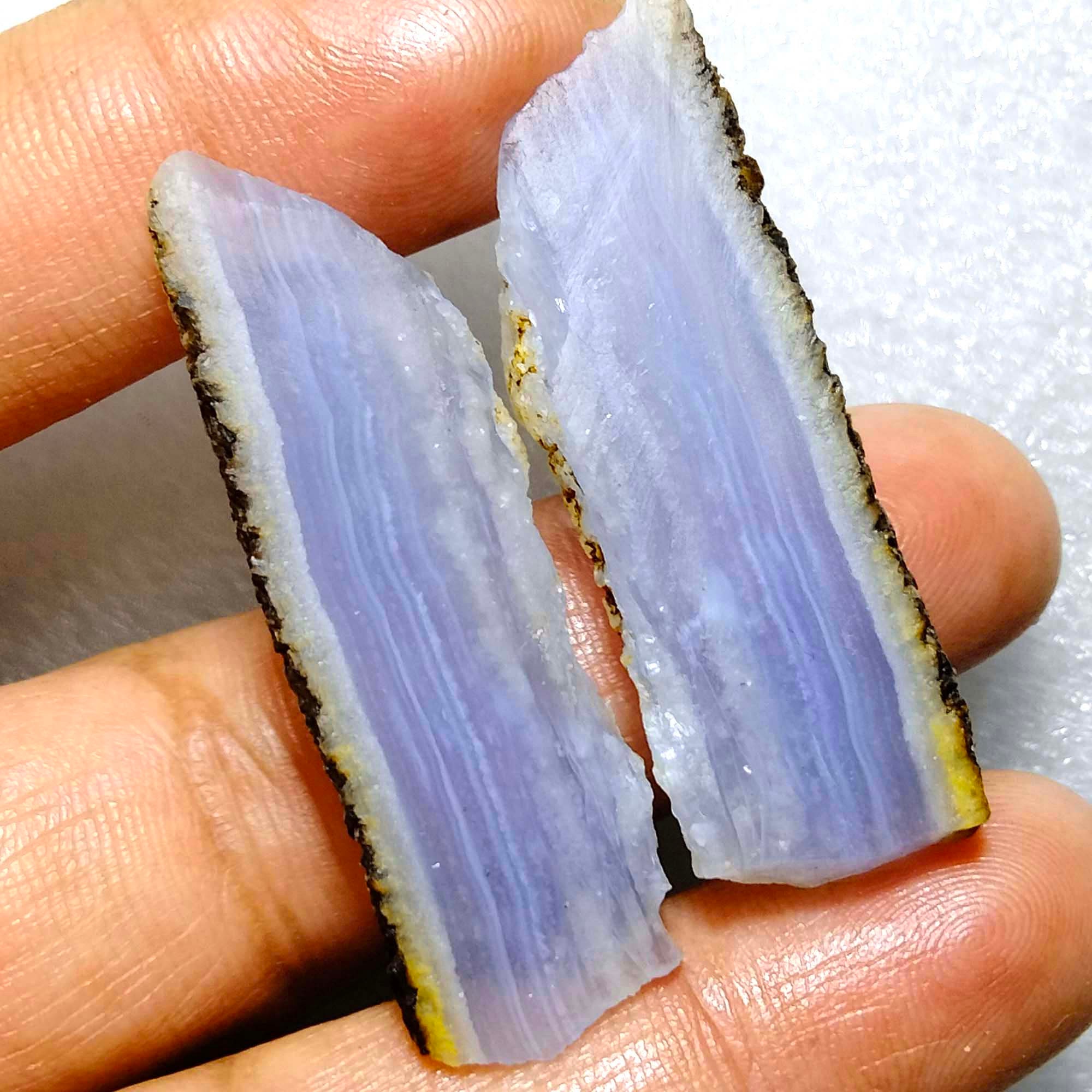 Rough Blue Lace Agate Pair Raw Blue Lace Agate Stone Raw | Etsy