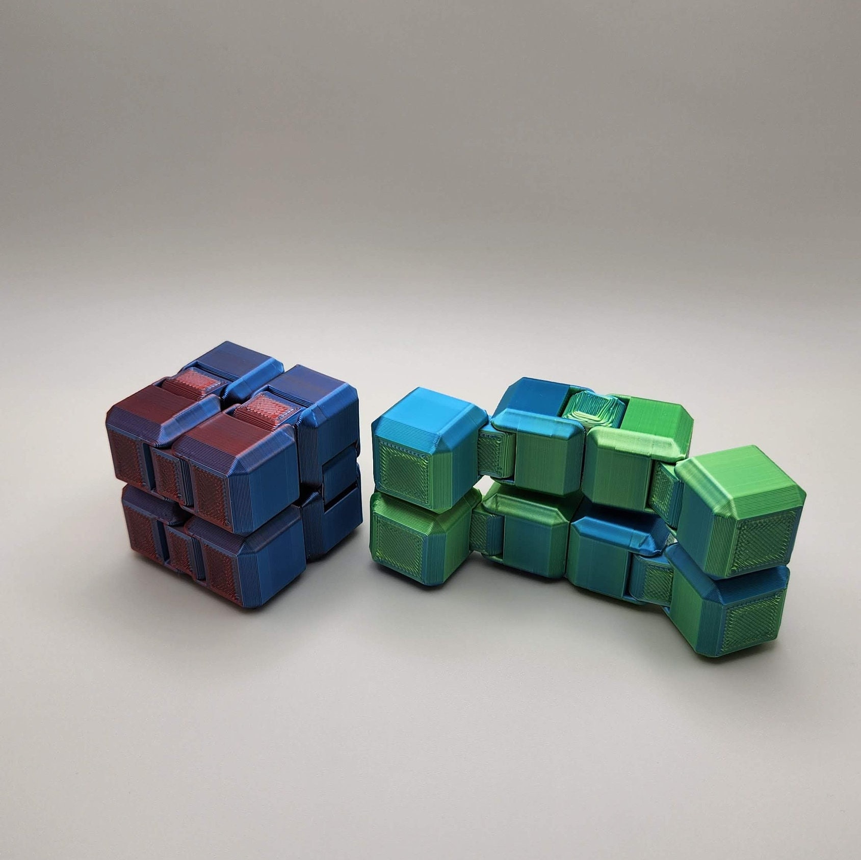 Two-tone Weighted Infinity Cube Fidget Toy - Two Weight Options - Etsy