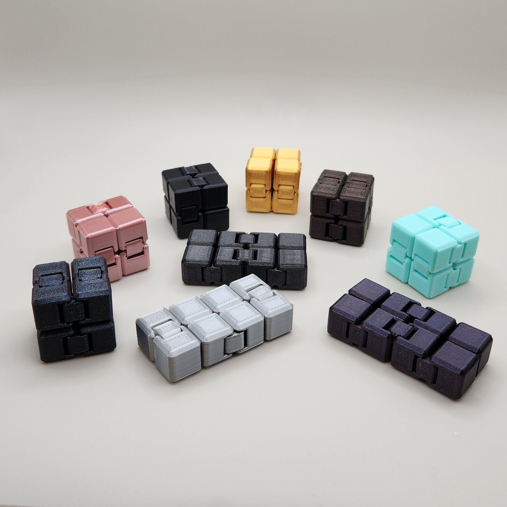 Infinity Cube Fidget Toy Solid Color, Two Weight Options - Etsy