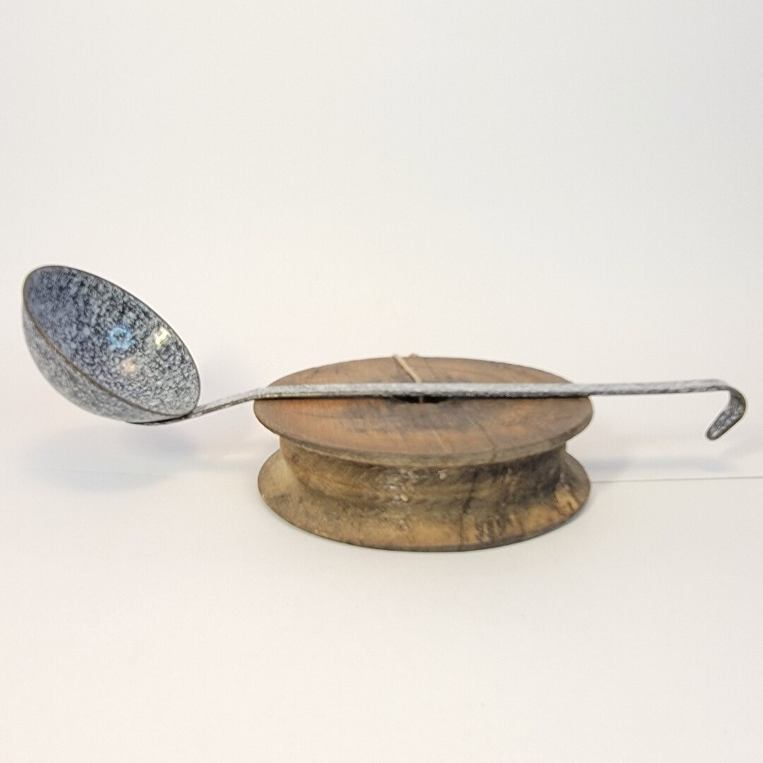 Antique 1930s, Enamelware Ladle, 14 Inch Long, Water Drinking Ladle ...