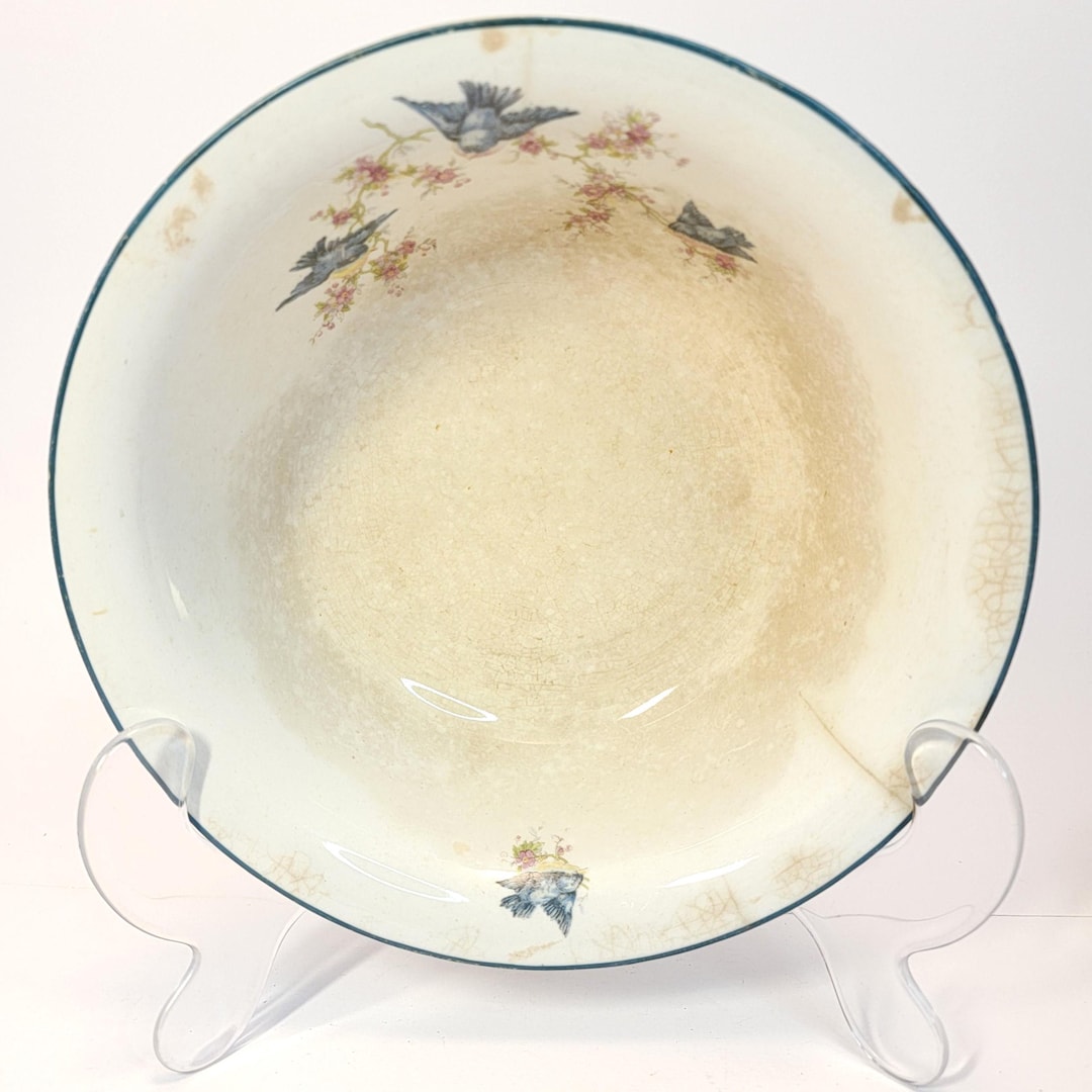 Homer Laughlin-empress, Bluebird Pattern, 9 Inch Round, Porcelain China ...