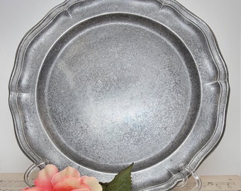 Round Pewter Tray - Etsy