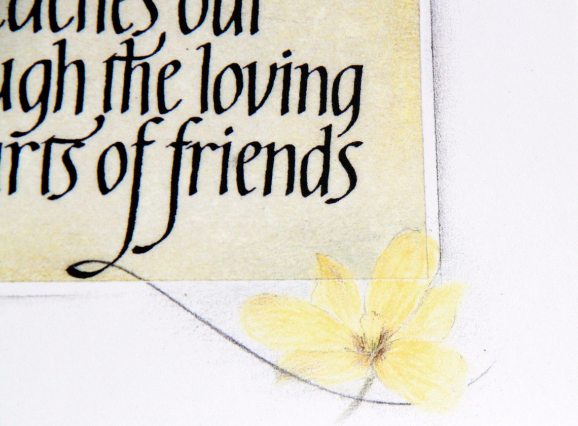 Friendship Card, Christian Calligraphy Blank Greeting Card, Bible Verse ...