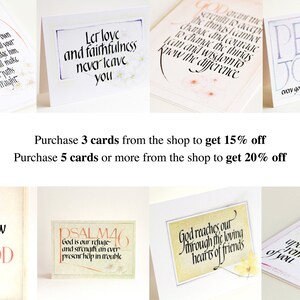 Christian Friendship Card, Christian Sympathy Card, Calligraphy ...