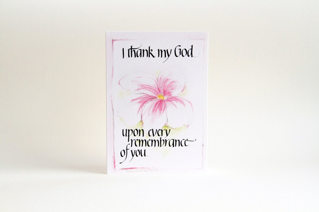 Christian Friendship Card, Christian Sympathy Card, Calligraphy ...