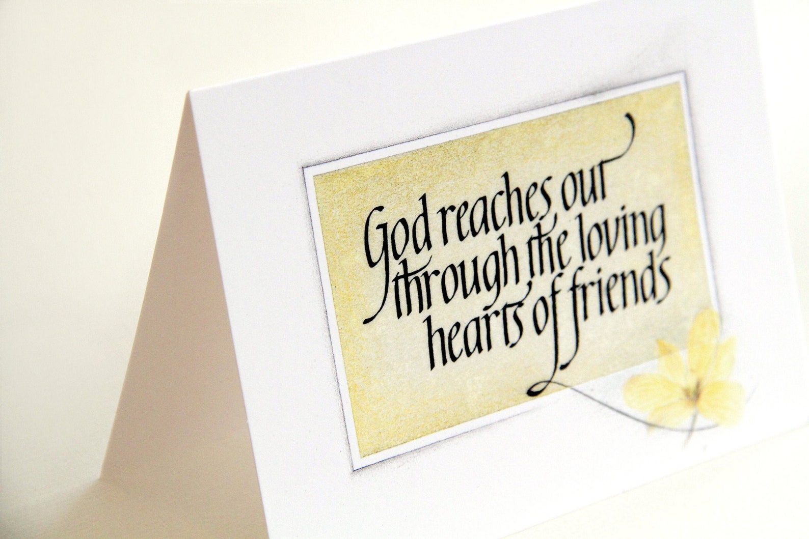 Friendship Card, Christian Calligraphy Blank Greeting Card, Bible Verse ...