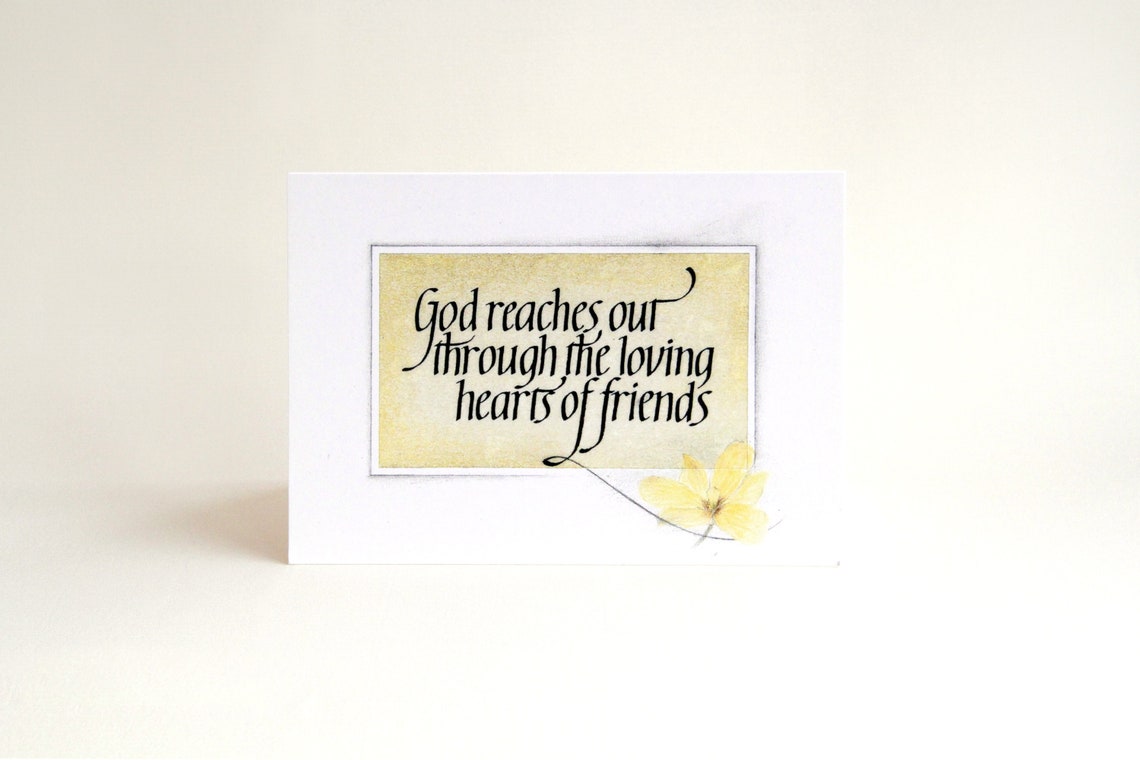 Friendship Card, Christian Calligraphy Blank Greeting Card, Bible Verse ...