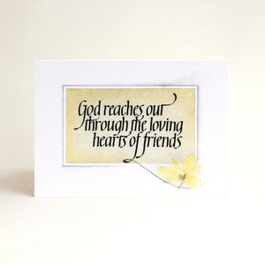 Friendship Card, Christian Calligraphy Blank Greeting Card, Bible Verse ...