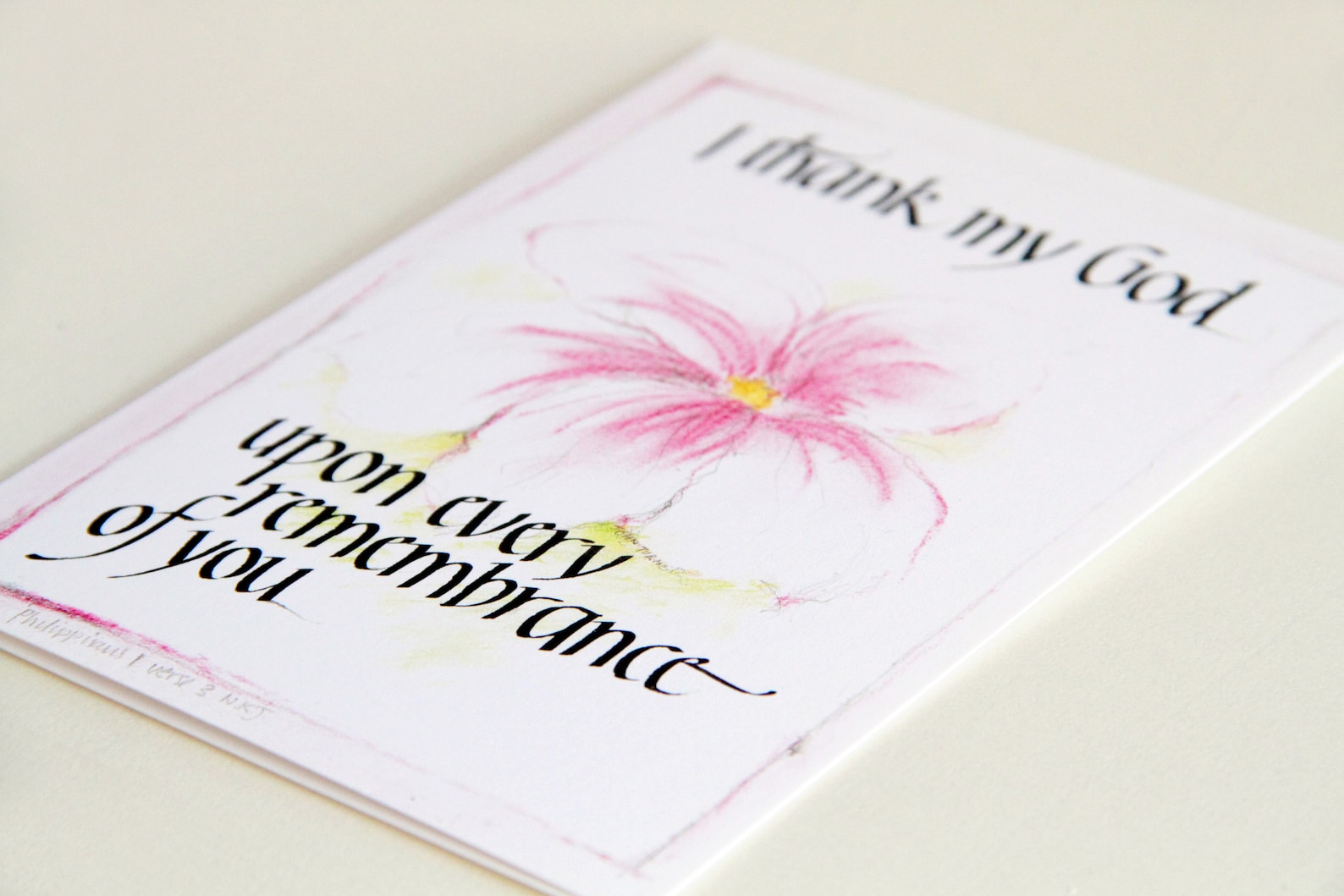 Christian Friendship Card, Christian Sympathy Card, Calligraphy ...