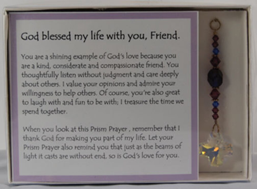 Friend Prism Prayer Suncatcher Featuring Crystal Beads - Etsy