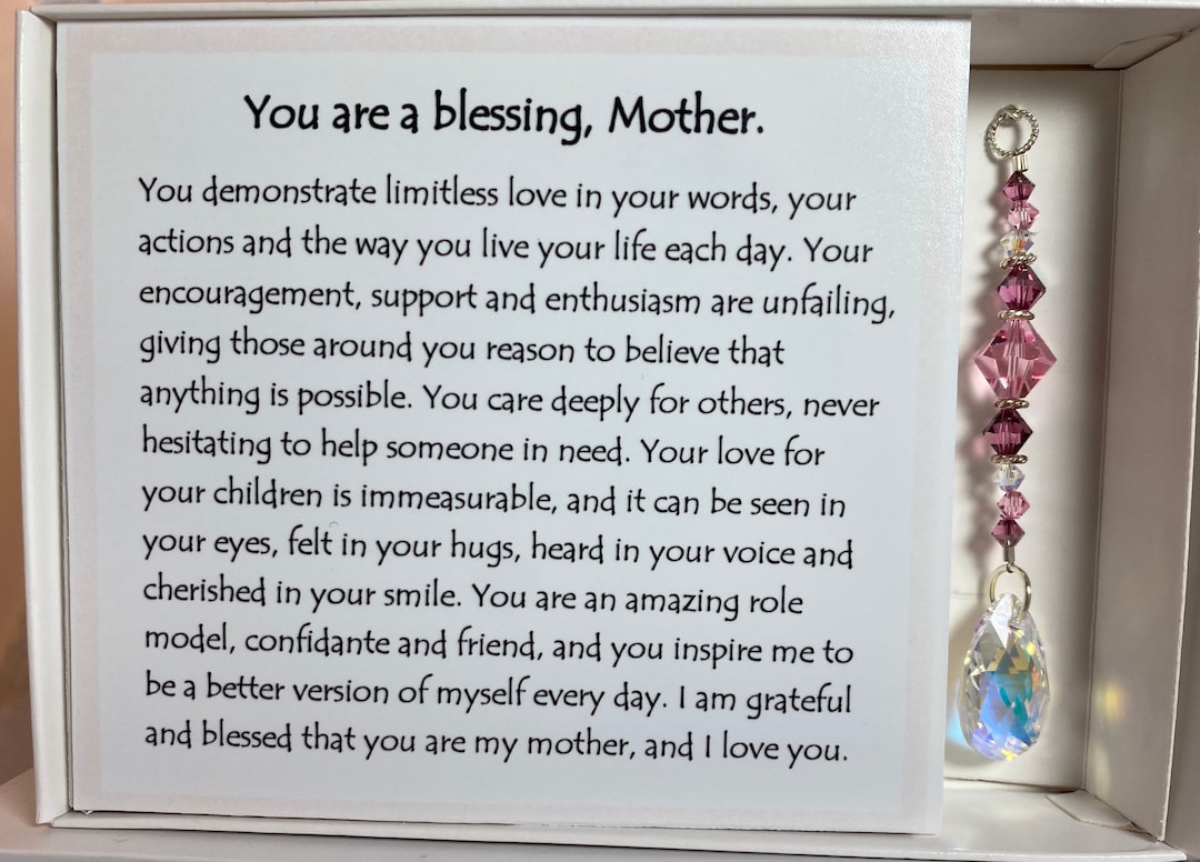 Mother Prism Prayer Suncatcher; Mother Religious Gift; Mother ...
